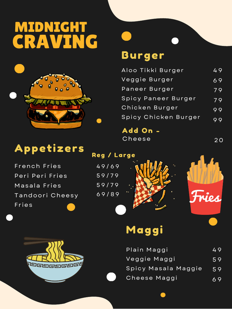 Midnight Craving Menu | PDF