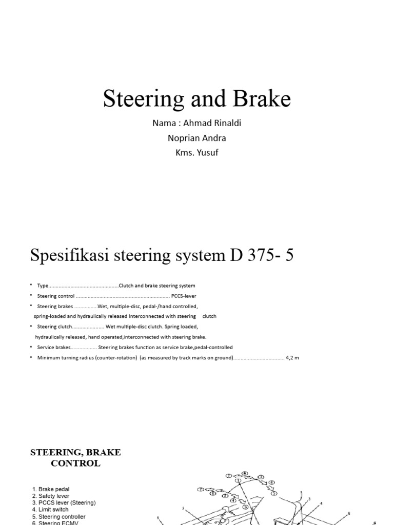 Steering and Brake Motor Grader | PDF | Valve | Clutch