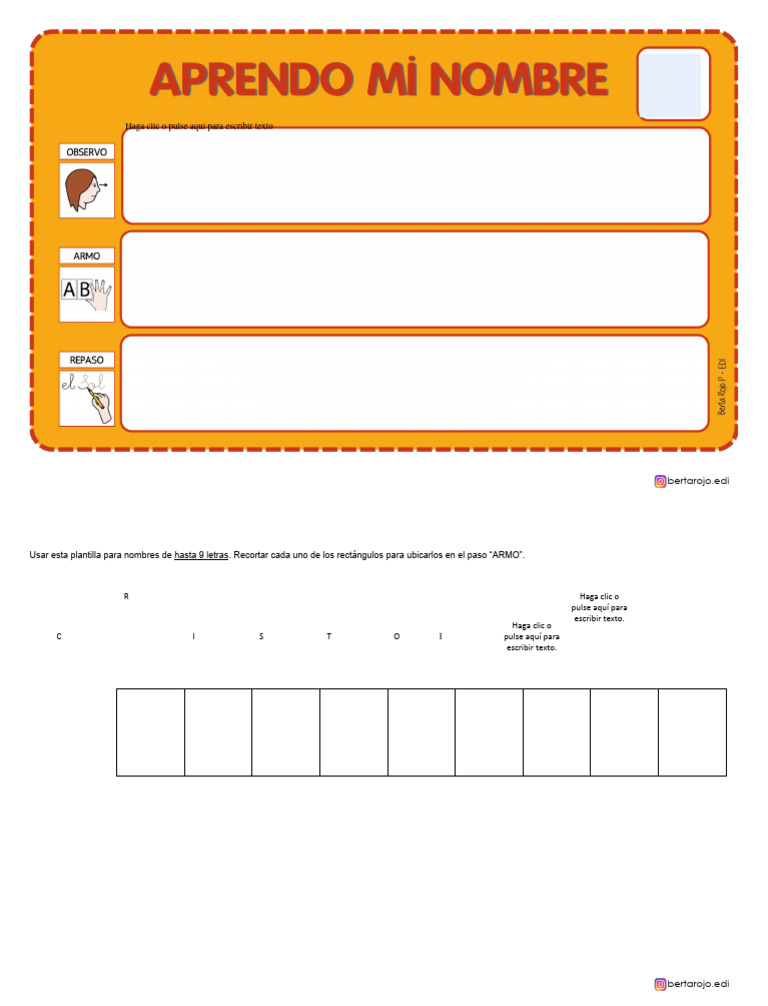 Aprendo Mi Nombre Editable (Imprenta Mayúscula) | PDF