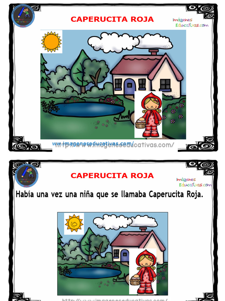 Caperucita Roja Cuento Formato Tarjetas COLOR PDF | PDF