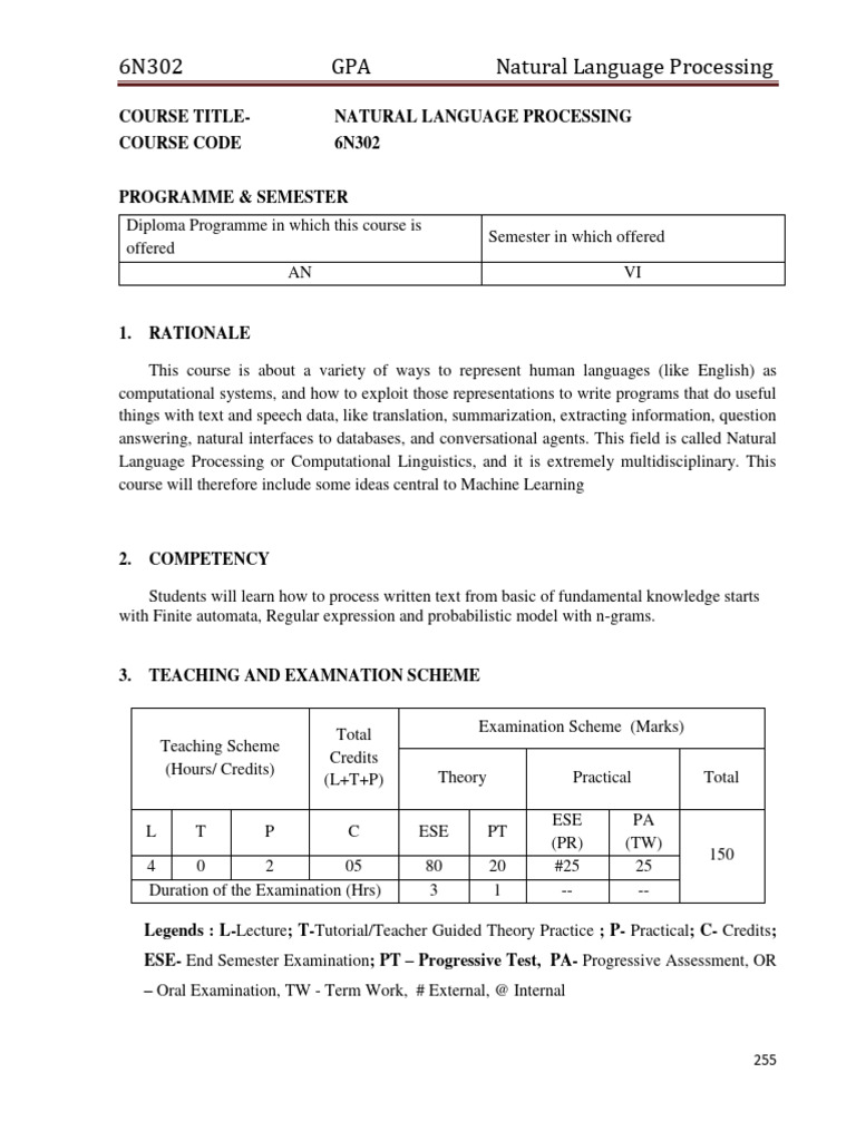 Natural Language Processing Course Overview | PDF | Semantics | Logic