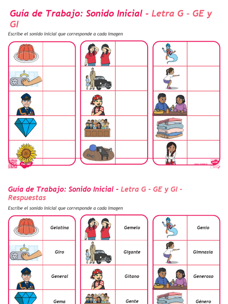 CL L 1682296690 Guia de Trabajo Sonido Inicial Letra G Ge Gi - Ver - 5 ...