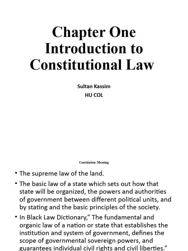 Ch.1 Constitutional Law | PDF | Sovereignty | Democracy