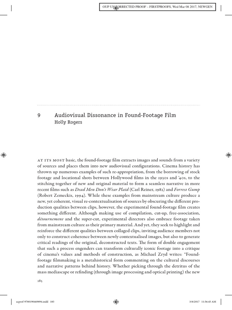 Audiovisual Dissonance in Found-Footage | PDF | Image | Collage