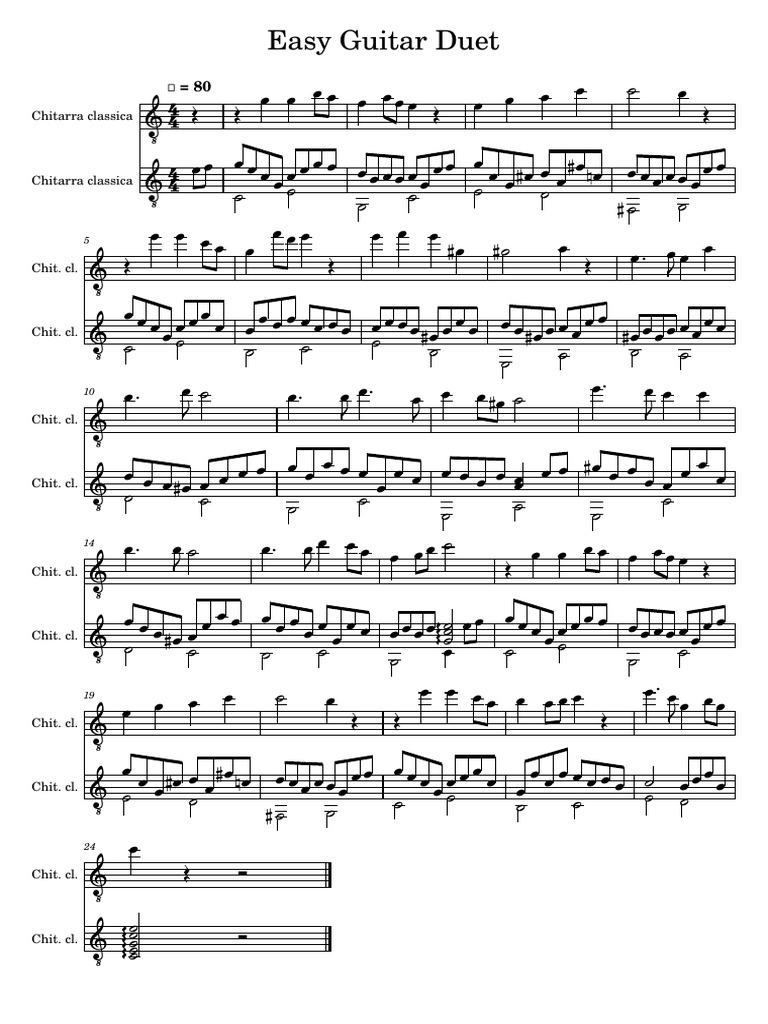 Easy Guitar Duet | PDF
