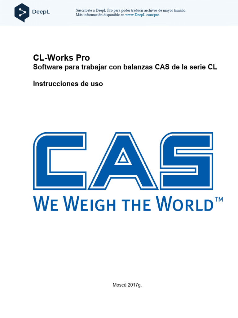 Manual de CL-Works Pro para Balanzas CAS | PDF | Color | Ventana ...