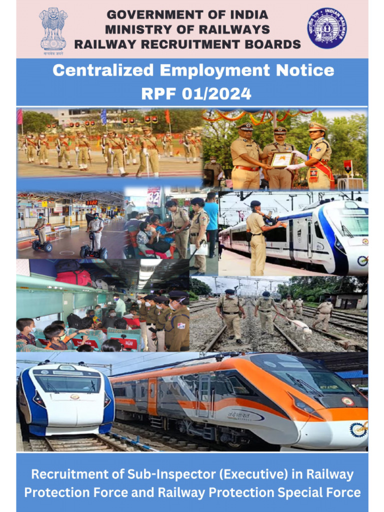 Final Notice Sub Inspector RPF 01-2024 - English | PDF