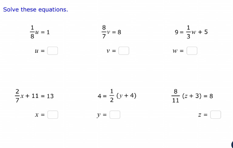 MyMaths Revision - Revision Linear Equations 4 and 5 | PDF