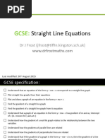 GCSE Maths: Straight Line Graphs Worksheet | PDF | Slope | Gradient