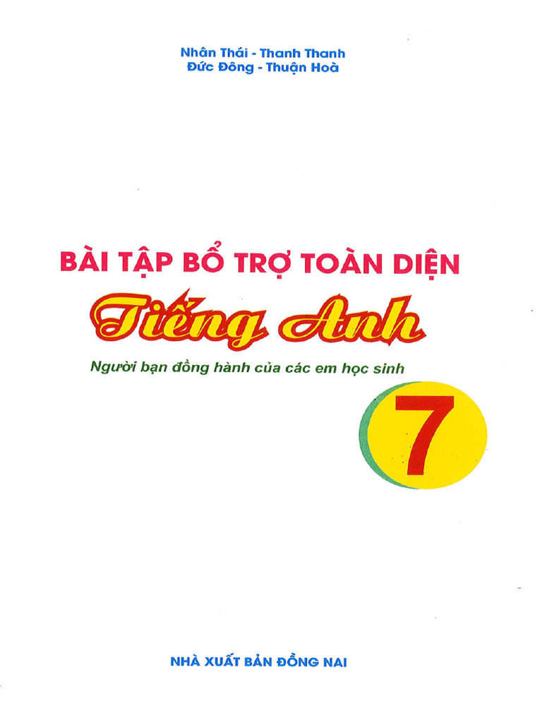 bài tập bổ trợ toan dien tiếng anh 7 | PDF