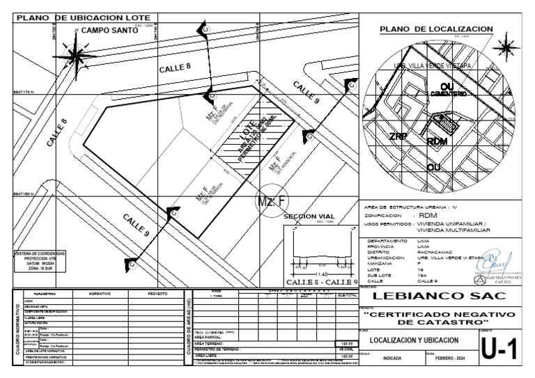 Plano de Ubicación del Sublote 19 | PDF | Planificación | Urbanización