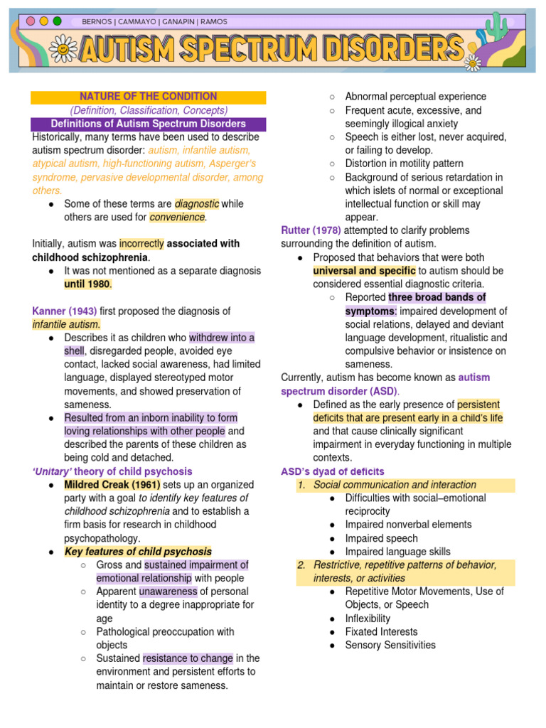 Group 1 - 2 Autism Spectrum Disorder | PDF | Pervasive Developmental ...