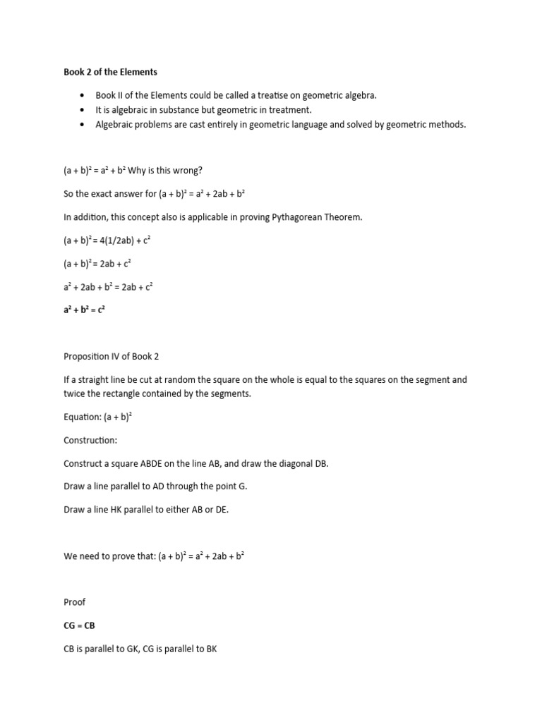 Book 2 On Geometric Algebra | PDF | Geometry | Algebra