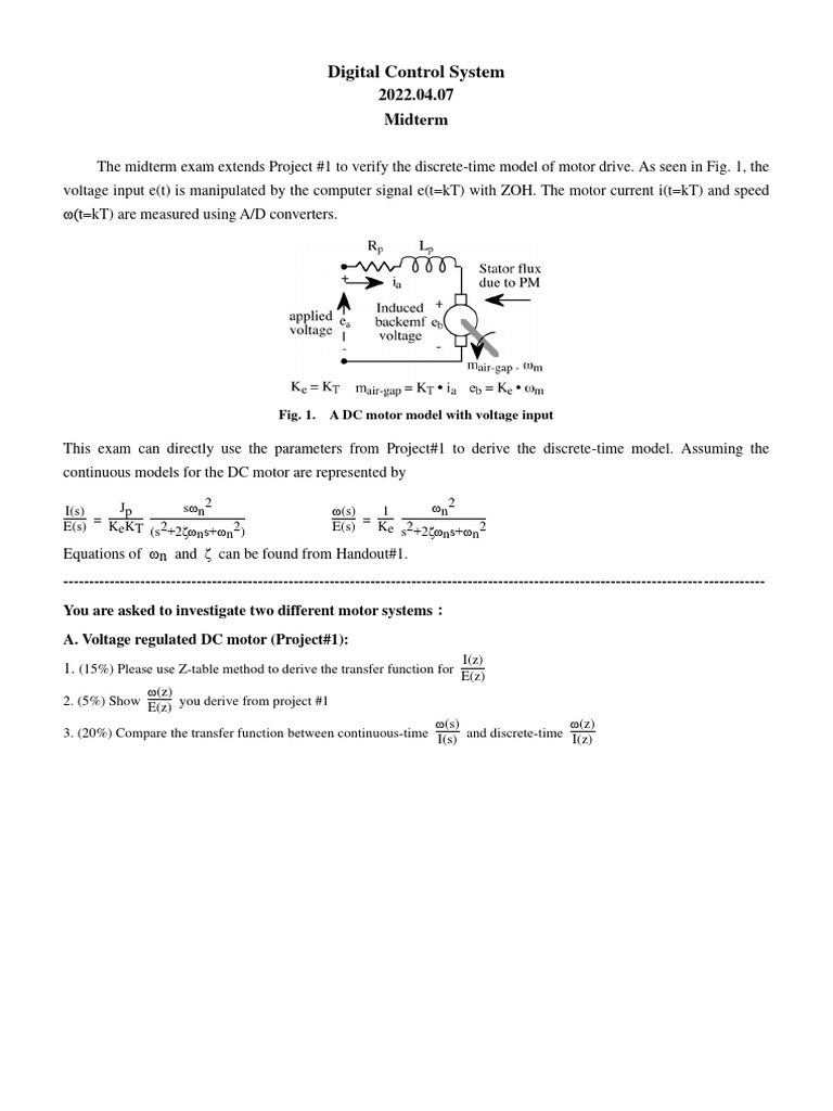 DCS_Midterm_2022 | PDF | Discrete Time And Continuous Time | Electronic ...