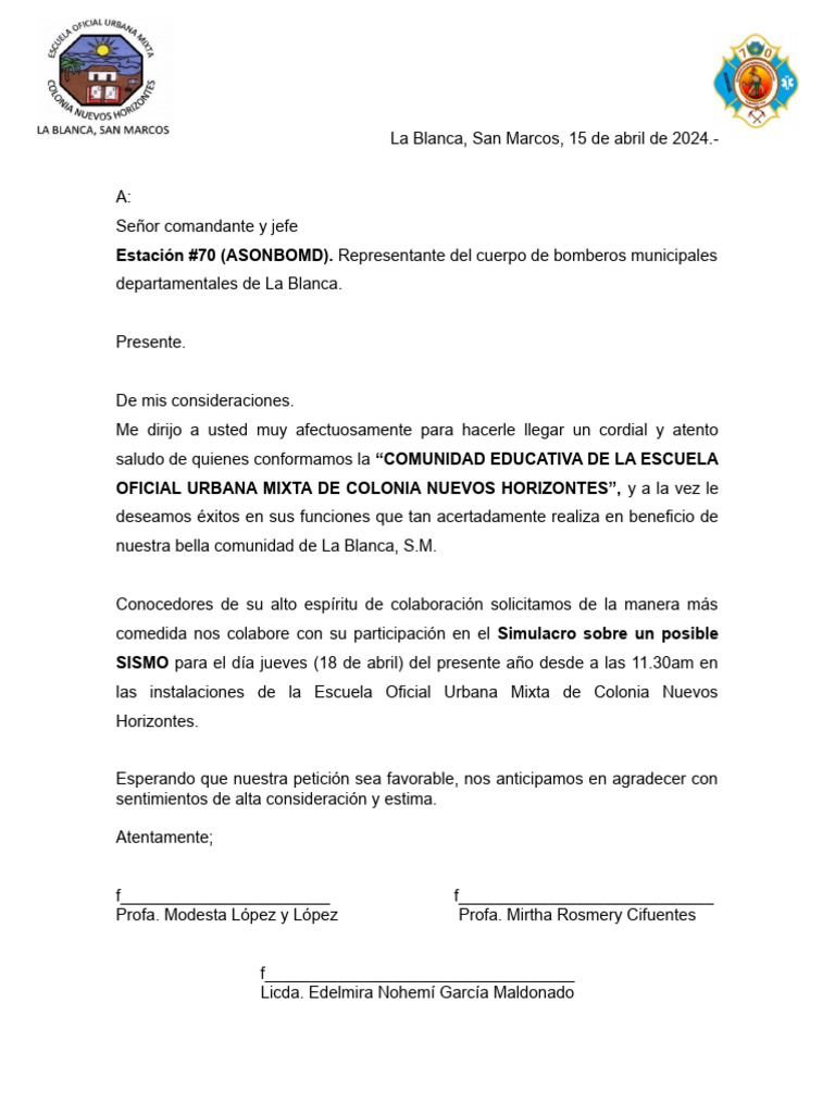 Invitación a Simulacro de Sismo | PDF | Ciencias sociales