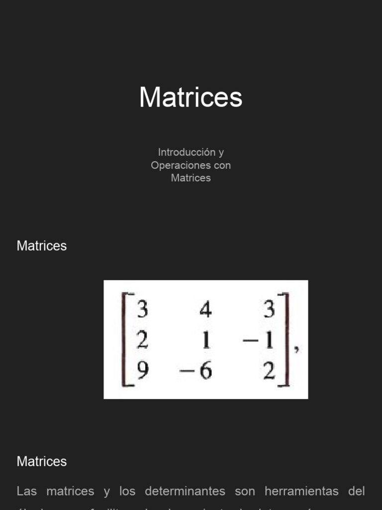 01 - Matrices | PDF | Matriz (Matemáticas) | Conceptos matemáticos