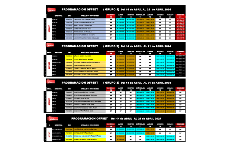 Semana 16 Offset | PDF