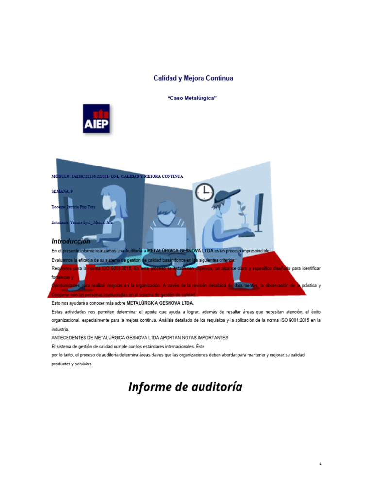Auditoría de Calidad en GESNOVA LTDA | PDF | Calidad (comercial ...