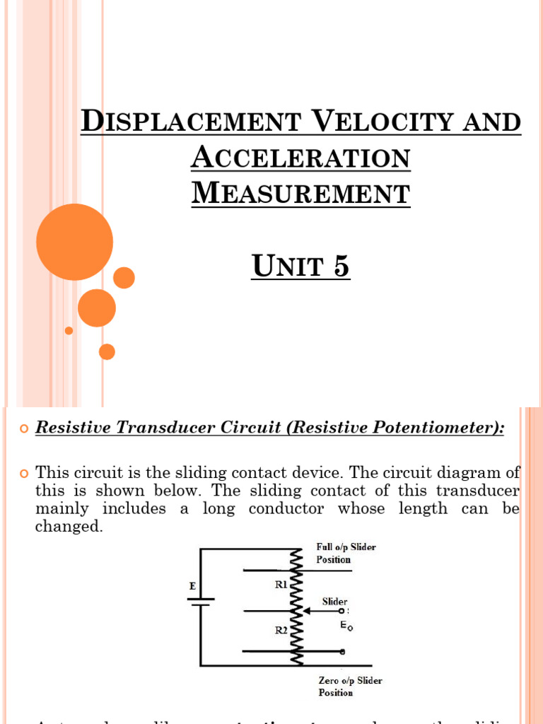Transducers for Displacement and Velocity Measurement | PDF ...