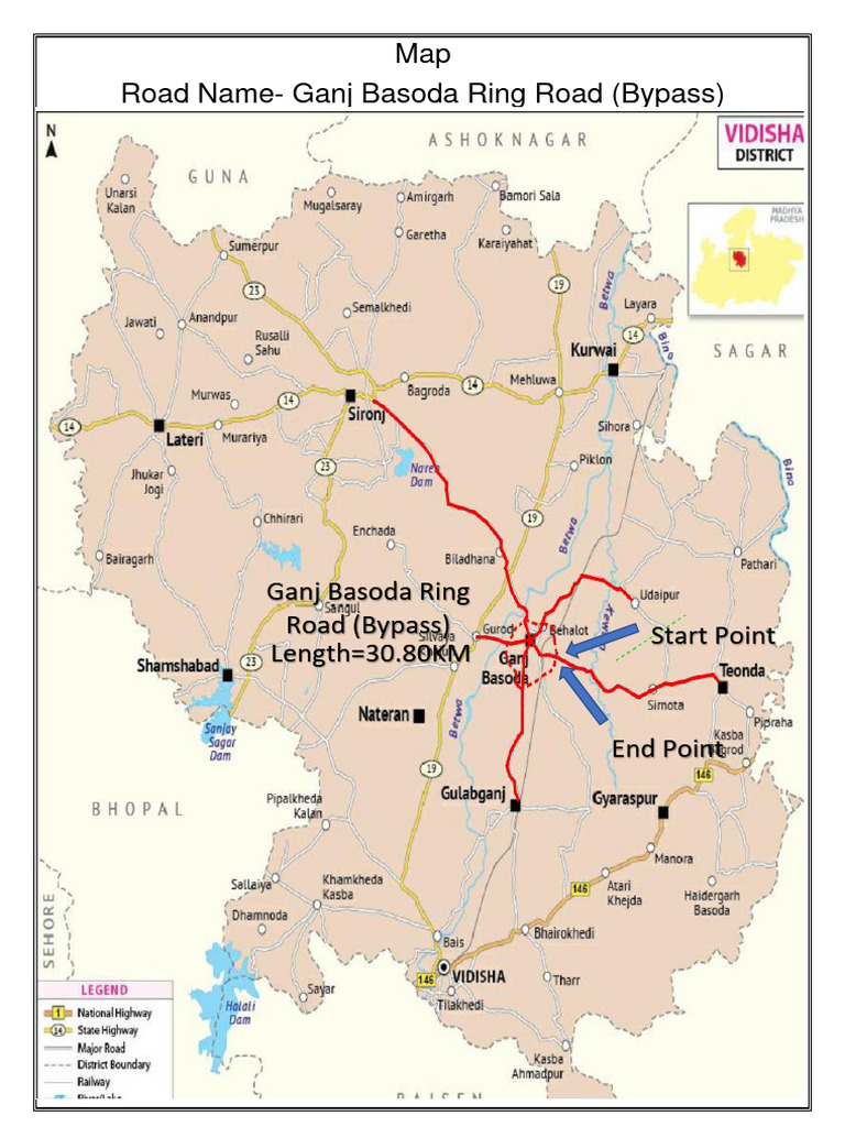 Basoda Ring Road Map | PDF