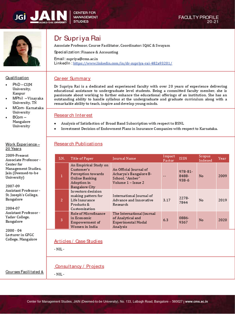 Supriya Rai | PDF | Accounting | Economies Supriya Rai | PDF | Accounting | Economies