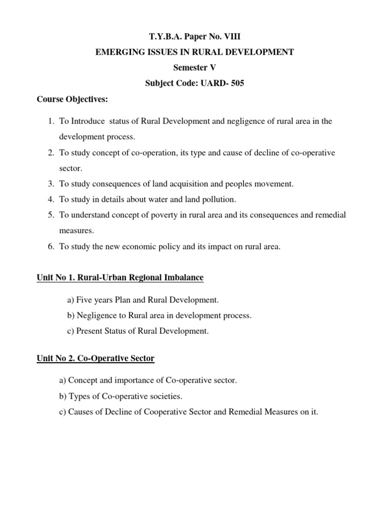 TYBA RD SYLLABUS Final - Sem5 Paper8english | PDF