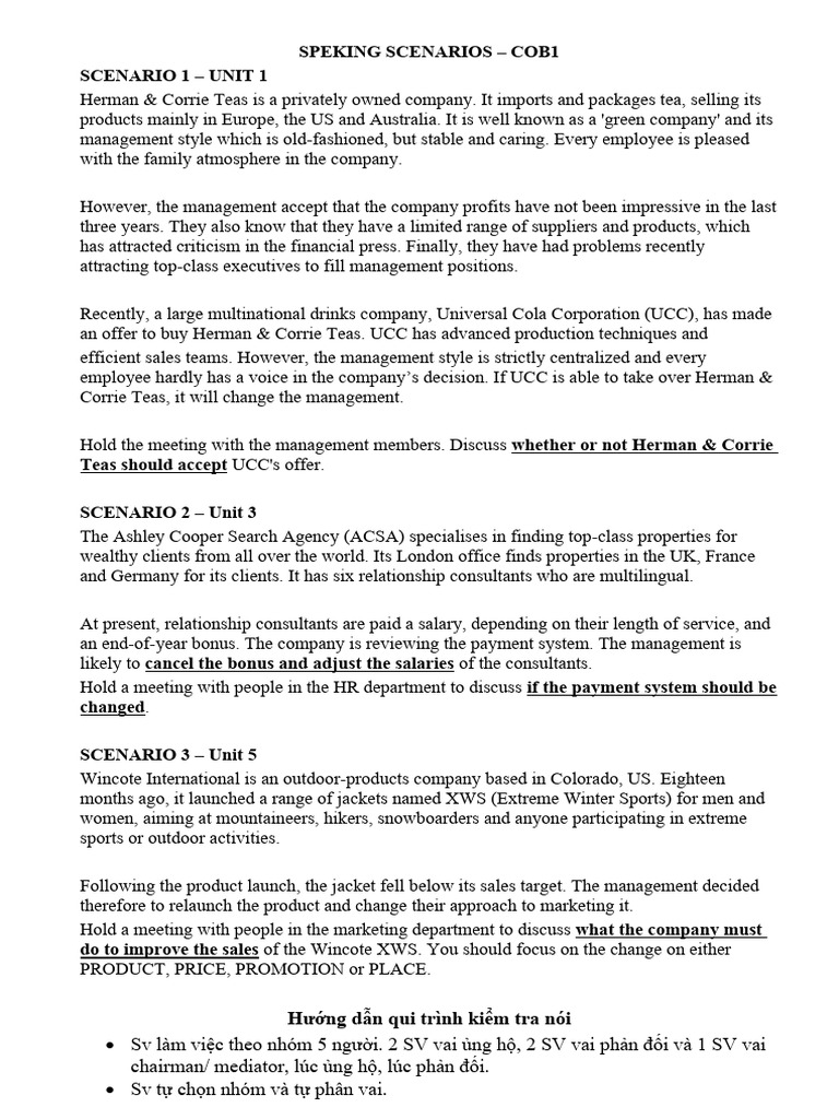 Speking-Scenarios Cob | PDF