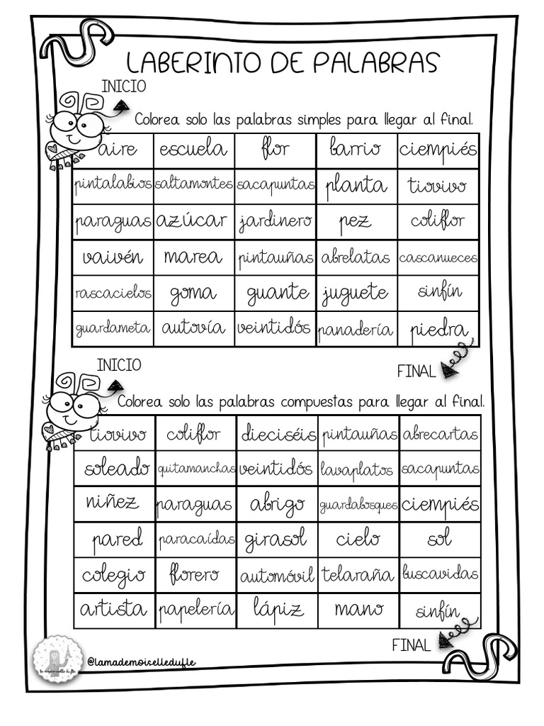 Laberinto de Palabras para Niños | PDF