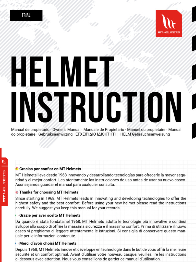 MT Helmets - Trial User Manual | PDF