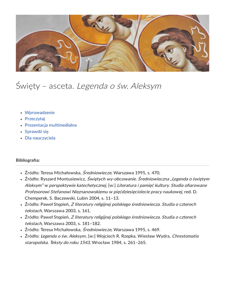 Swiety Asceta Legenda o SW Aleksym | PDF