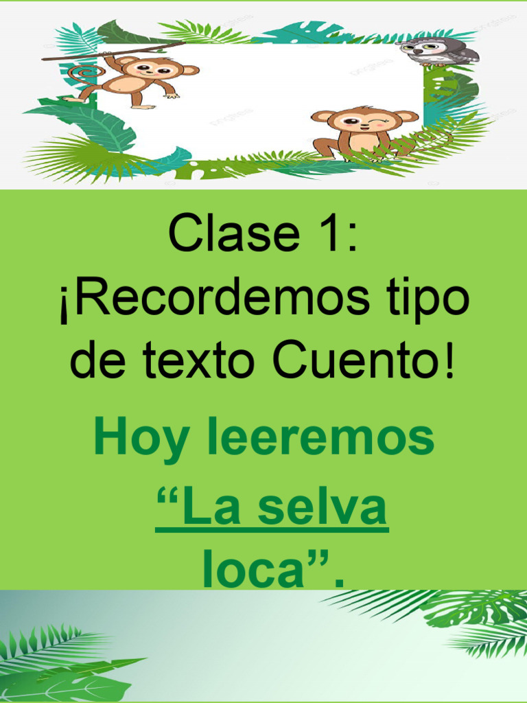 Clase sobre cuentos y "La selva loca" | PDF | Ficción general