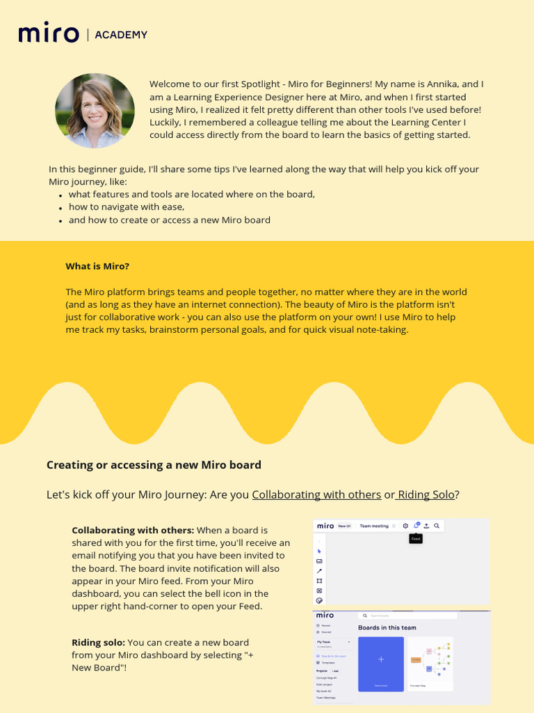 Miro Spotlight - Beginner Guide | Download Free PDF | Menu (Computing) | Graphical User Interfaces