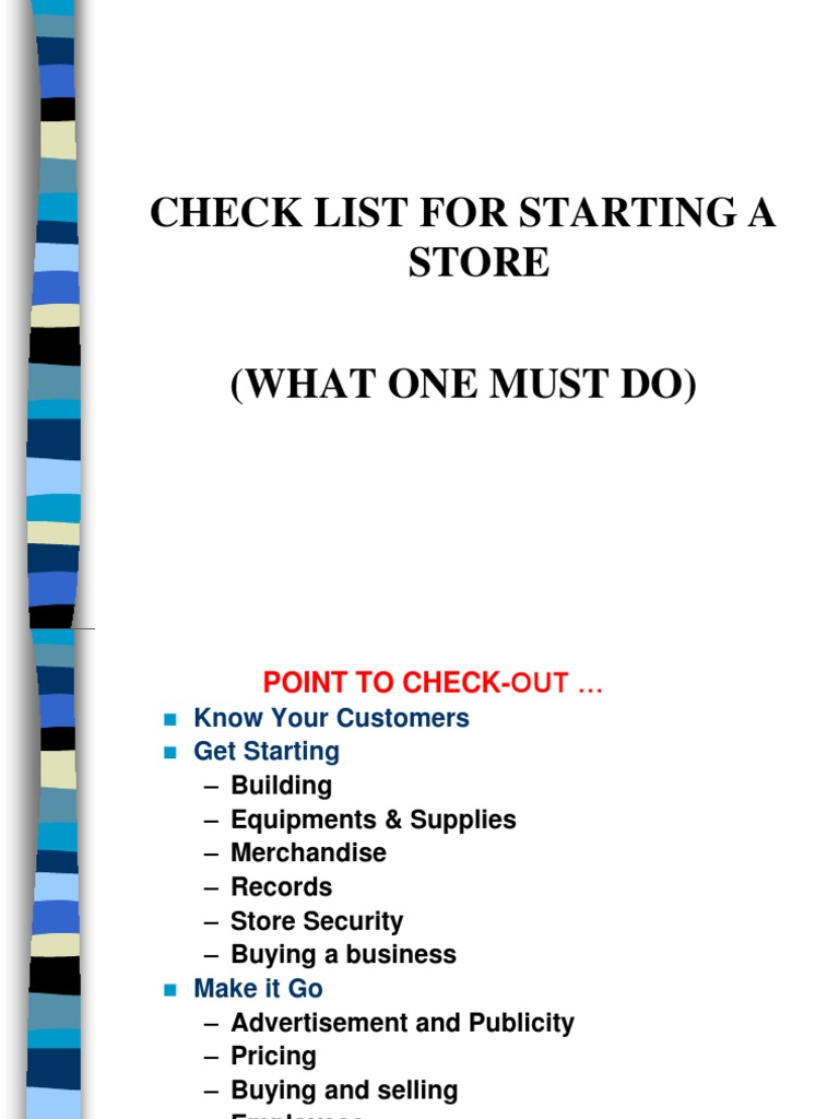Retail Store Checklist | PDF | Retail | Inventory