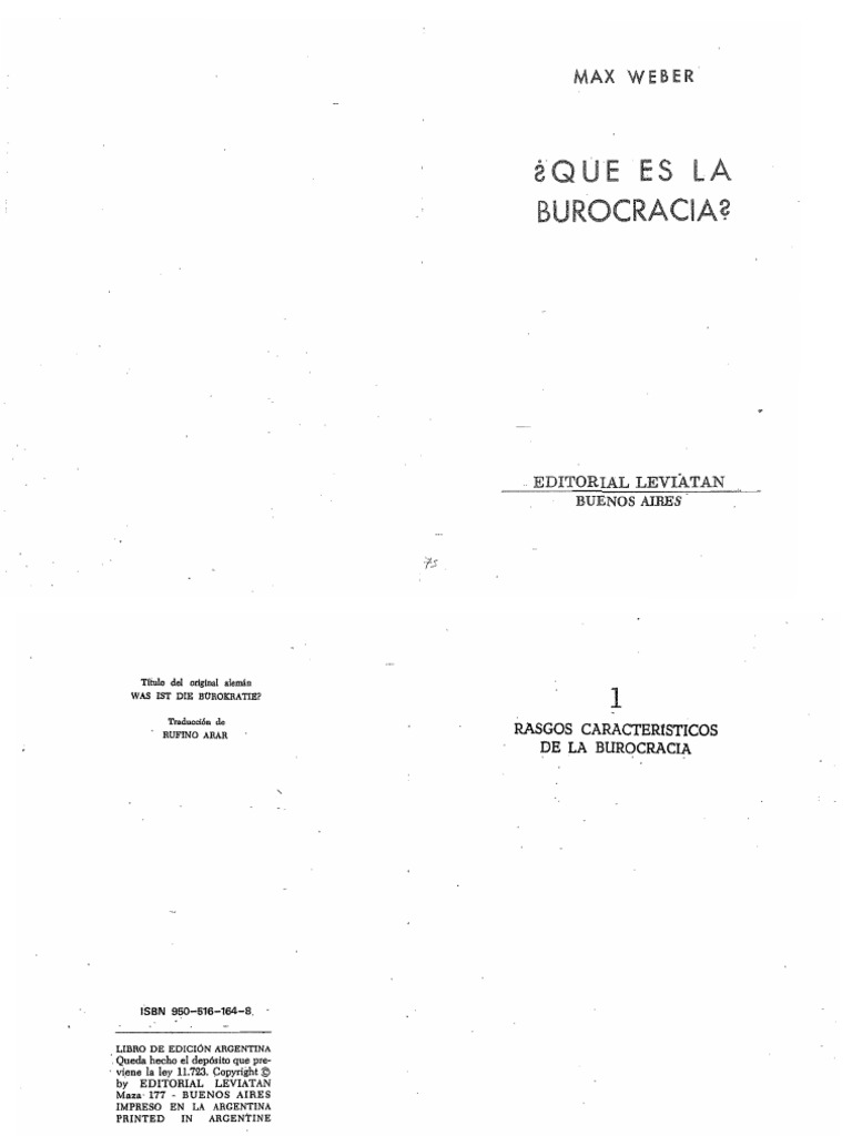 Qué Es La Burocracia de Weber | PDF