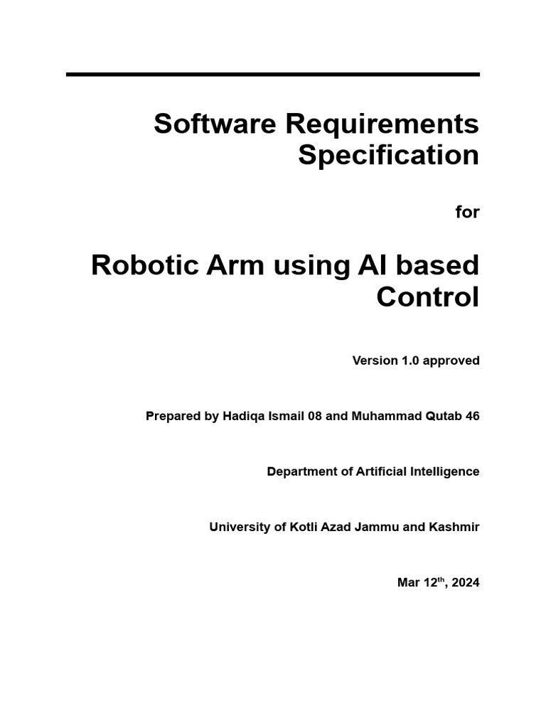 SRS Project | Download Free PDF | Robotics | Graphical User Interfaces