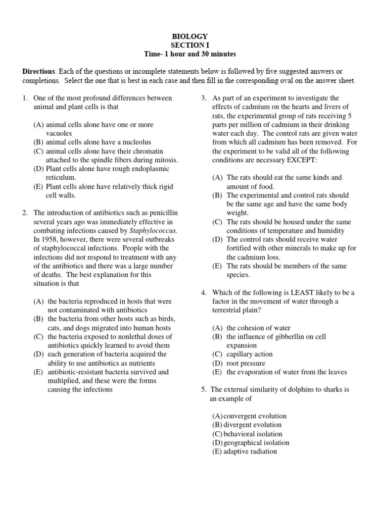 Biology Exam Practice Questions | PDF | Photosynthesis | Proteins
