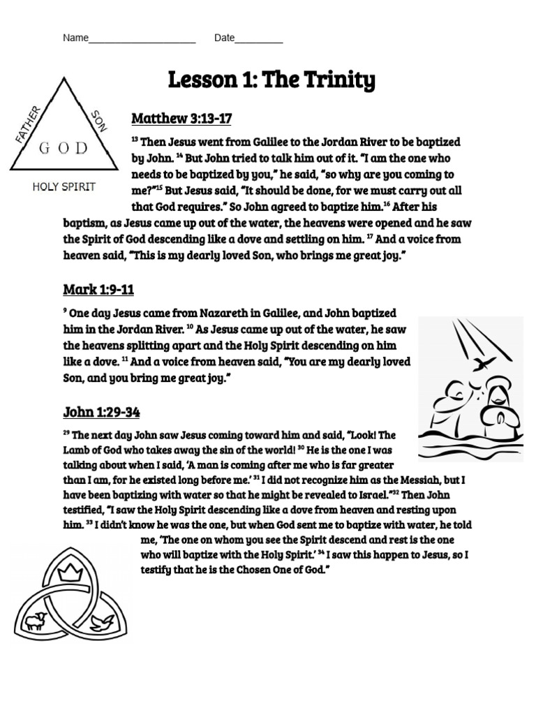 Lesson 1 - The Trinity | PDF