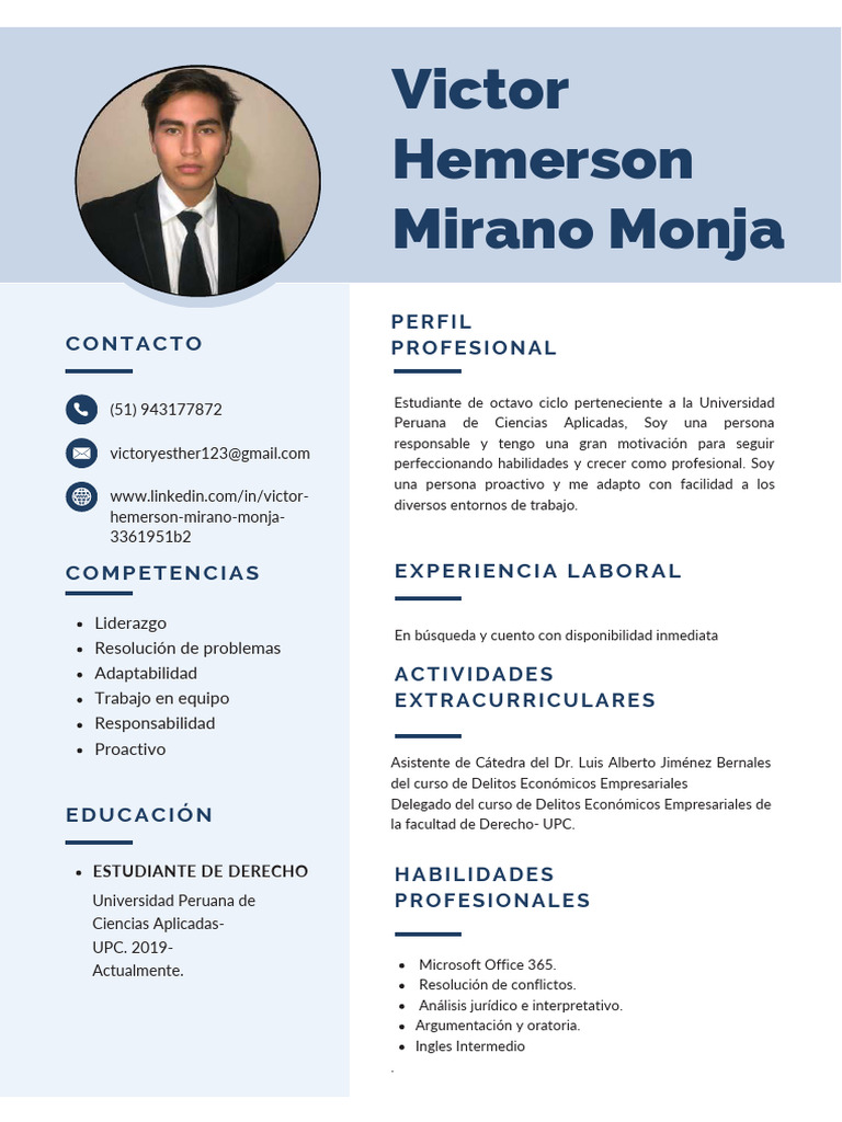 Currículum Vitae CV Victor Mirano Monja | PDF