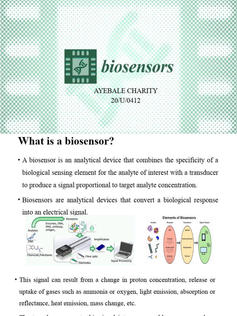 BIOSENSORS | PDF | Biosensor | Cell Signaling