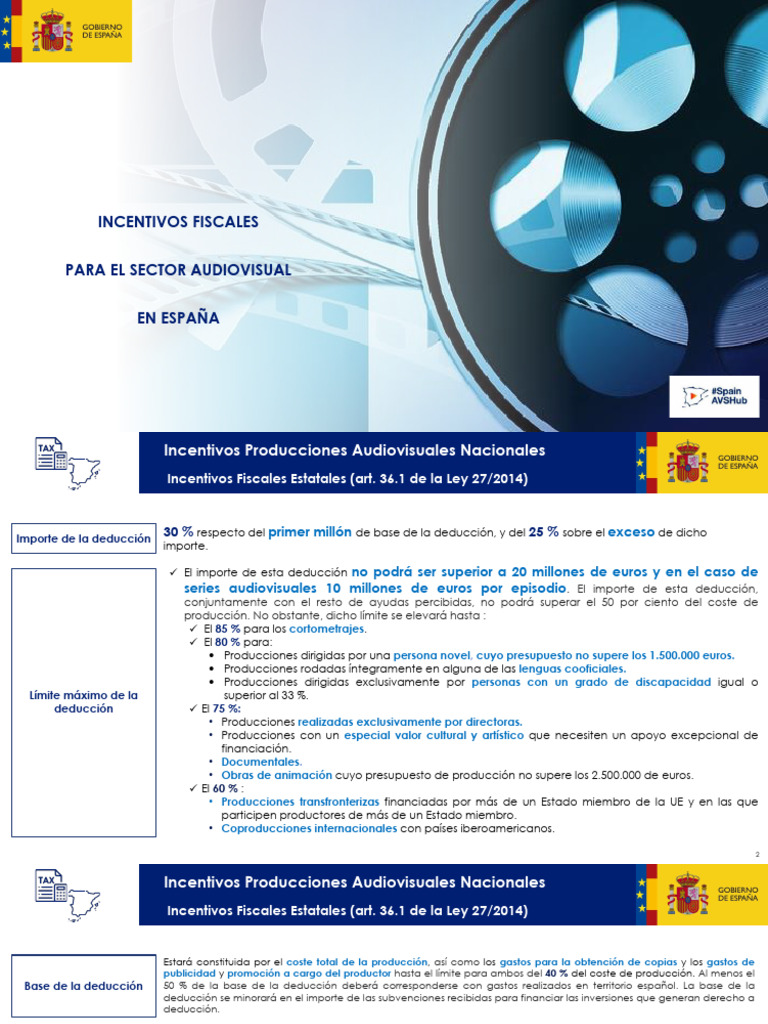 Incentivos Fiscales Audiovisuales España | PDF | España | País Vasco ...