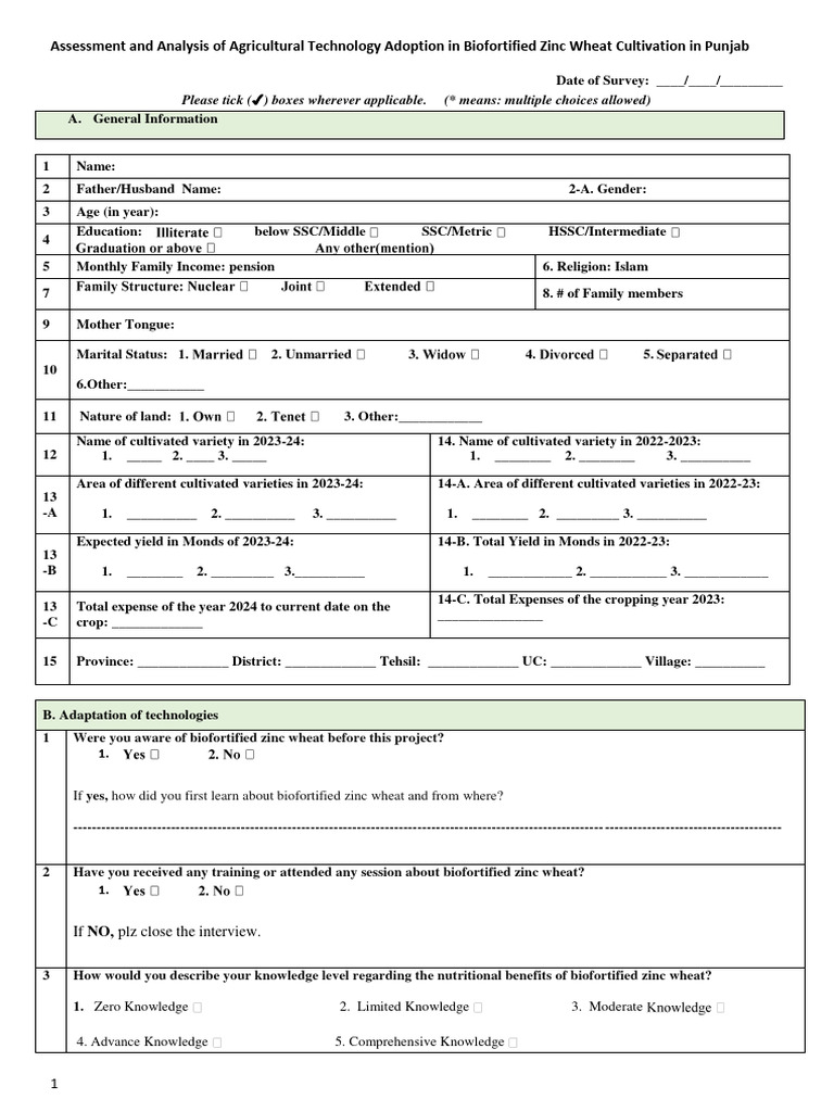 FArmeres Interview Final | PDF | Wheat | Agriculture