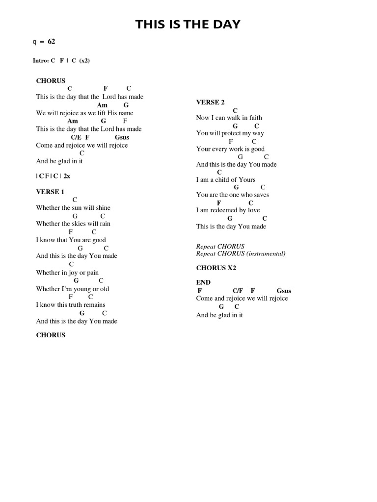 This-Is-The-Day - C KEY | PDF