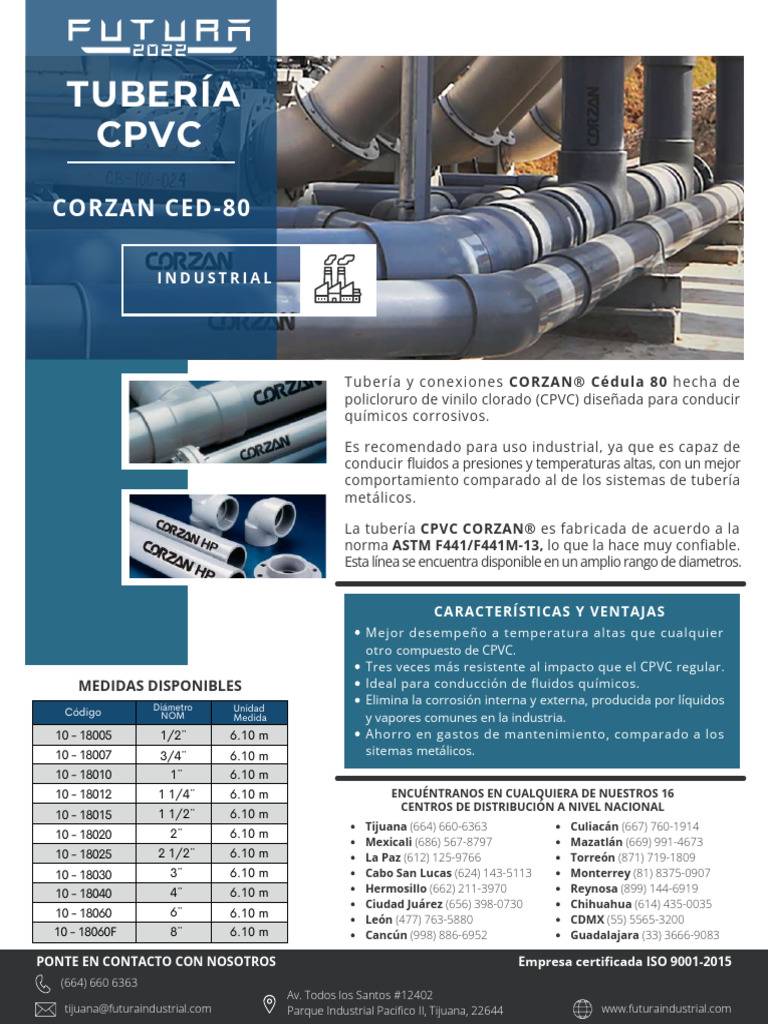 Corzan | PDF | Tubería (transporte de fluidos) | Materiales
