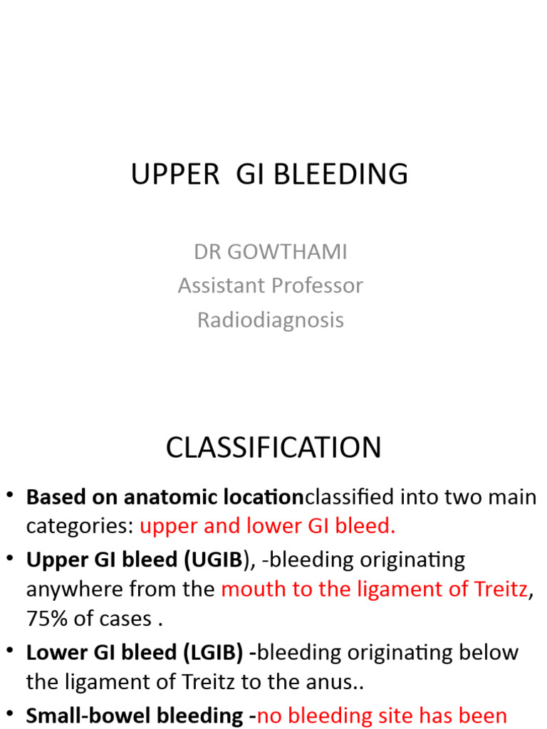 Gi Bleed Radiology | PDF | Esophagus | Stomach