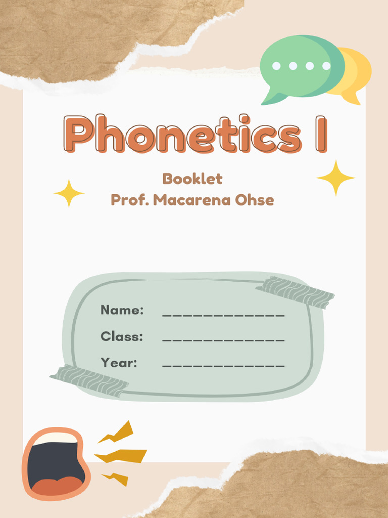 2024 Fonética I Cartilla Pdf Consonant Syllable