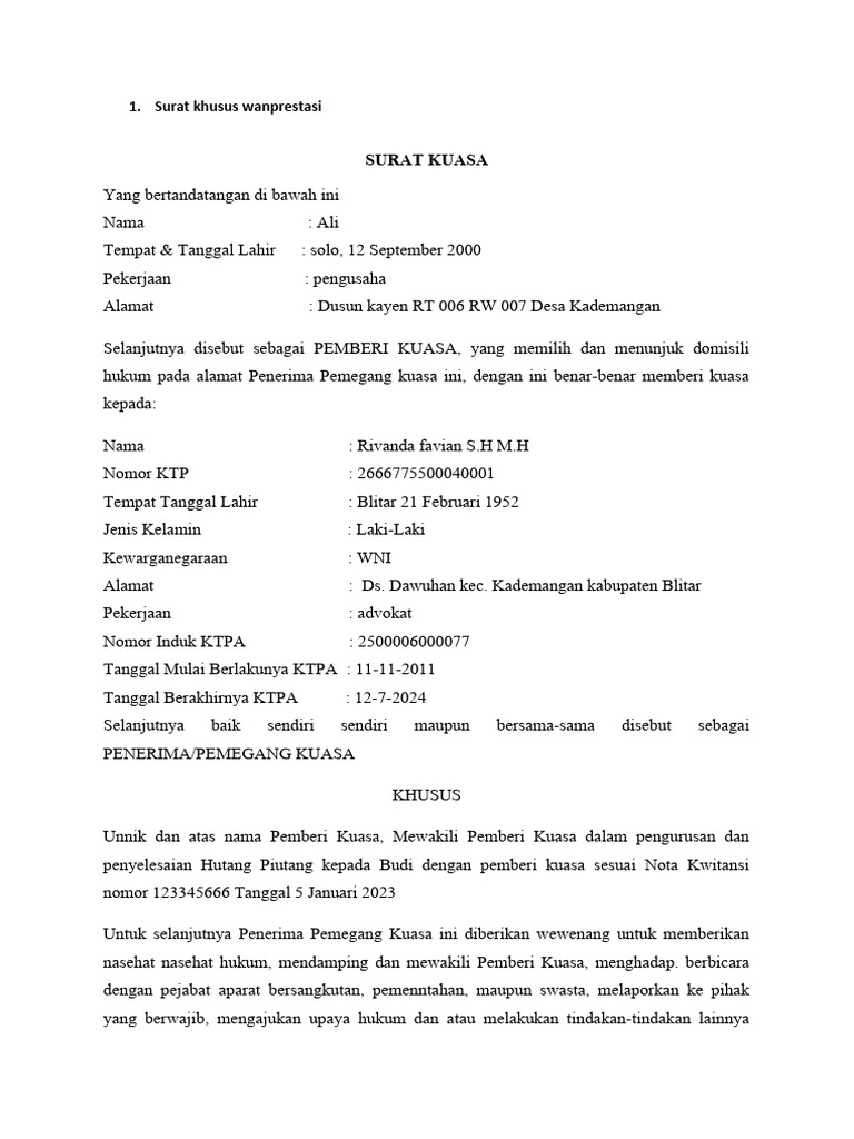 Rivanda Favian Abiantara Putra - 126103212162 - Uts Advokasi Dan ADR | PDF | Politik