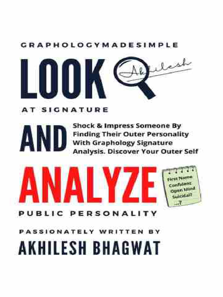Look and Analyze Finding Personality With Graphology Signature Analysis ...