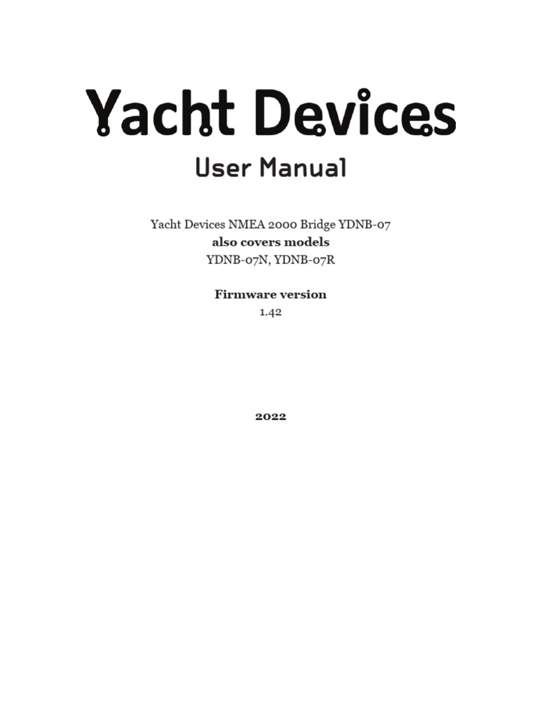 Yacht Devices NMEA 2000 Network Bridge User Manual | Download Free PDF | Integer (Computer ...