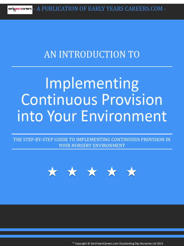 Continuous Provision e Book Early Years Careers | PDF | Learning ...