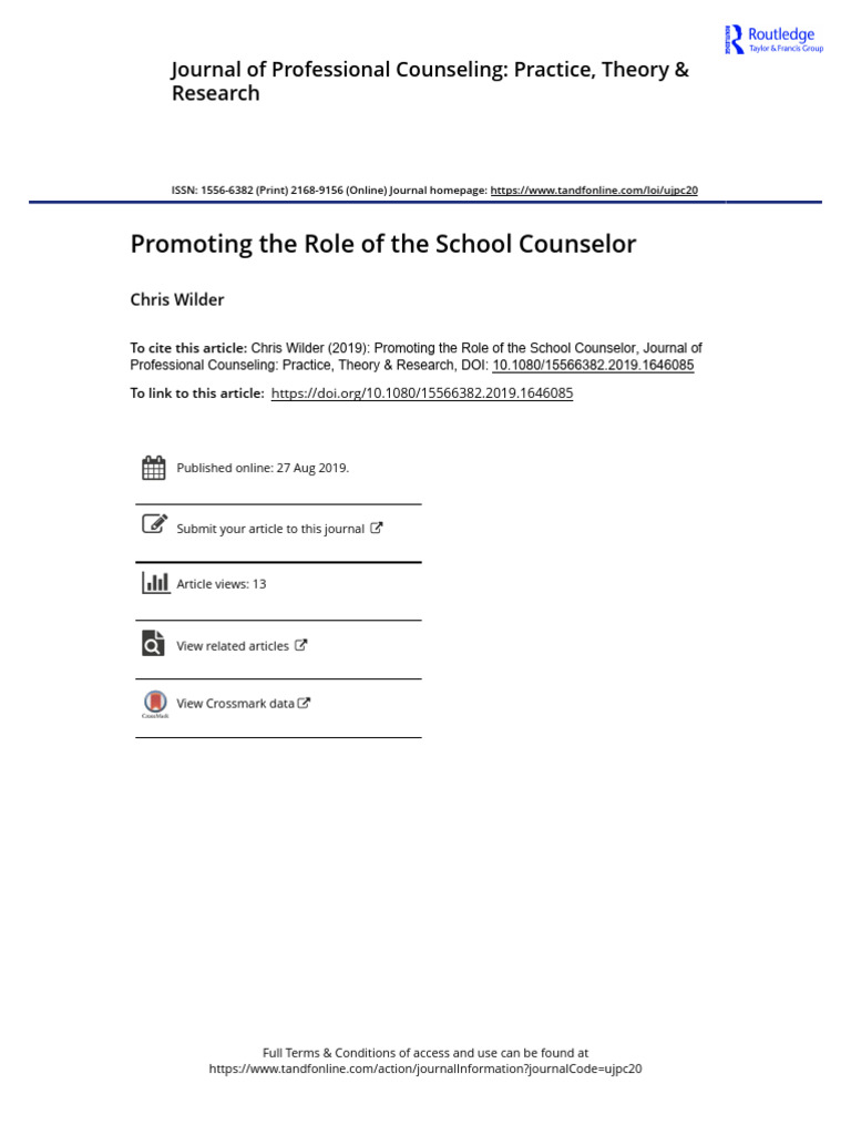 Advocating for School Counselors' Roles | PDF | School Counselor | Teachers